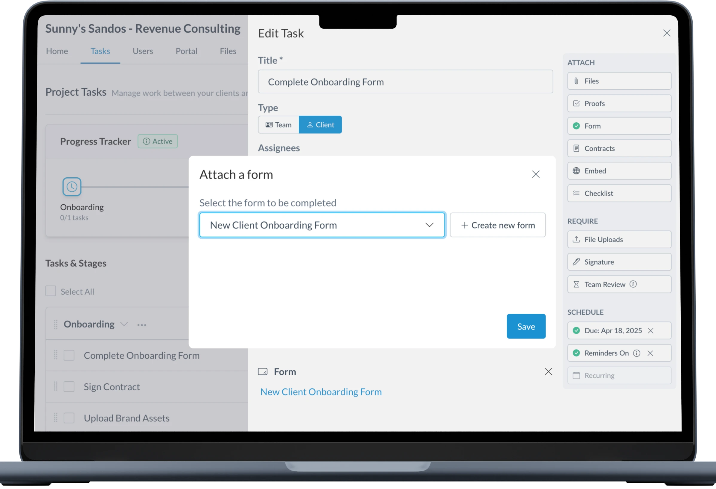 Forms | Motion.io White-Label Client Portal Software
